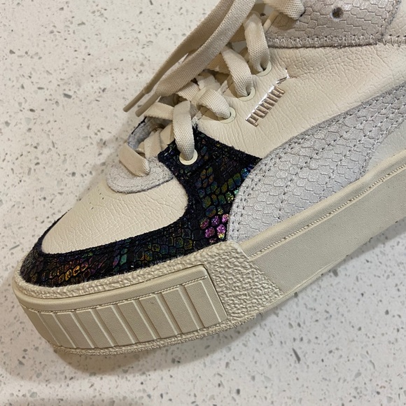 Puma | Shoes | Puma Cali Sport Snakeembossed Leather Sneaker 85 | Poshmark